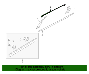 83850-F6000 - Upper Molding 2017-2020 Kia Cadenza | Kia.Parts Store