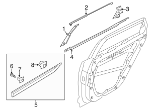 87721-F6000 - Body Side Molding 2017-2020 Kia Cadenza | Kia.Parts Store