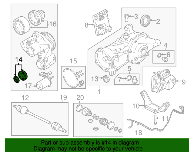 2008-2019 Land Rover Pinion Seal LR076676 | JaguarParts.com