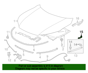 74160-T2G-A00 - Support Cylinder Bracket 2013-2017 Honda Accord | Honda ...