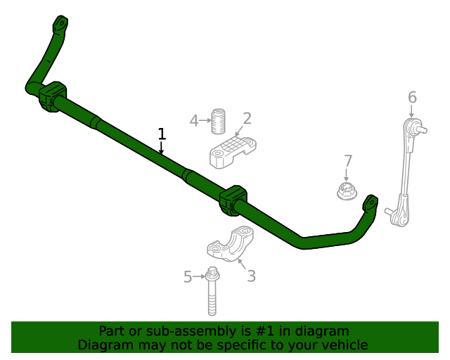Genuine BMW 31-30-6-873-466 | Stabilizer Bar | FREE Shipping on Most ...