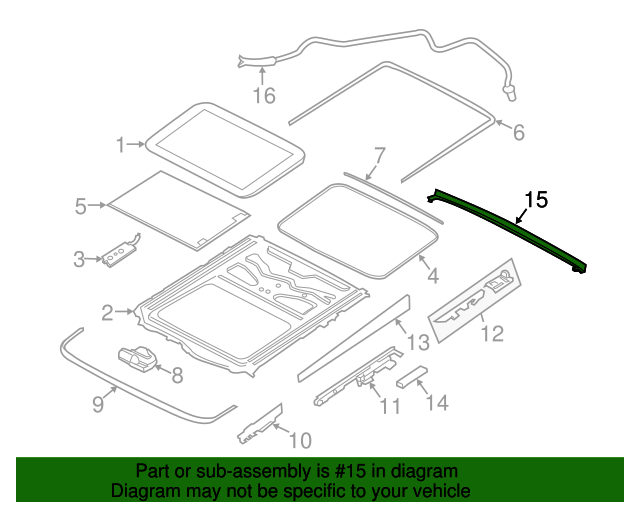 54107209281 - 2011-2019 BMW Rear Gutter (54-10-7-209-281) | BMW of ...