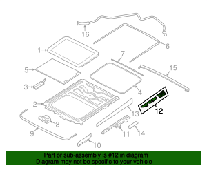 2009-2023 BMW Repair kit sliding roof 54-10-7-209-196 | AutoNationParts.com