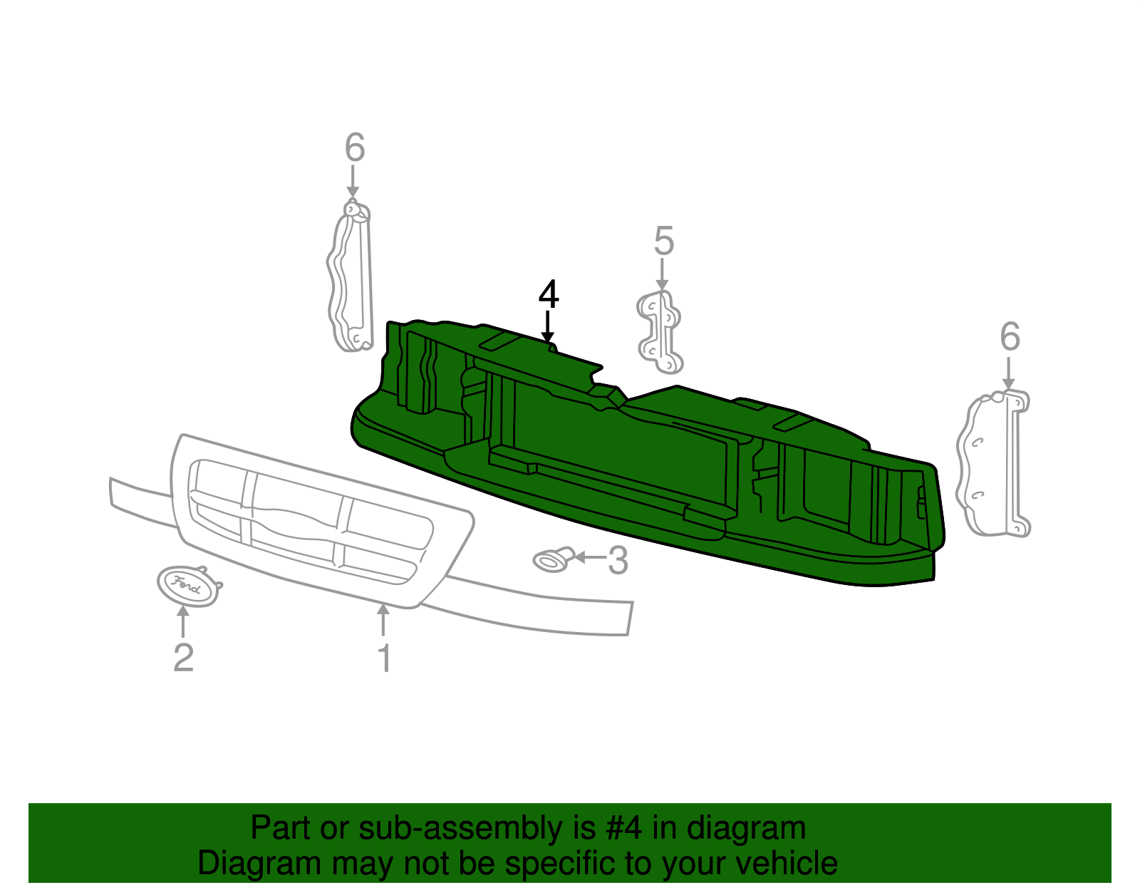 2001-2003 Ford Ranger Front Panel 1L5Z-8A284-AB | QuirkParts