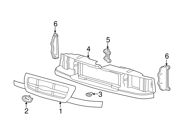 Genuine OEM Ford Part - Front Panel 1L5Z-8A284-AB | Genuine OEM Ford ...