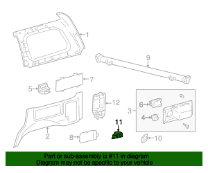 1998-2001 Toyota Land Cruiser Luggage Compartment Cover Bracket 64935 ...