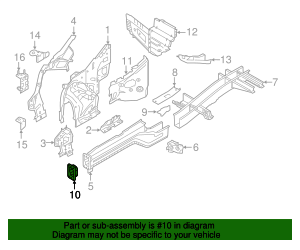 41117174306 - 2007-2019 BMW Bumper Bracket (41-11-7-174-306) | BMW of ...