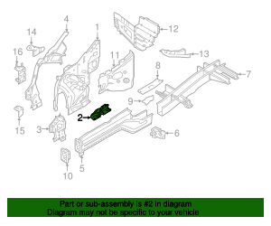 41117174331 - 2007-2019 BMW Wheelhouse Brace (41-11-7-174-331) | BMW of ...