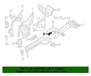 41137195239 - 2014-2019 BMW Side Member Bracket (41-13-7-195-239) | BMW ...