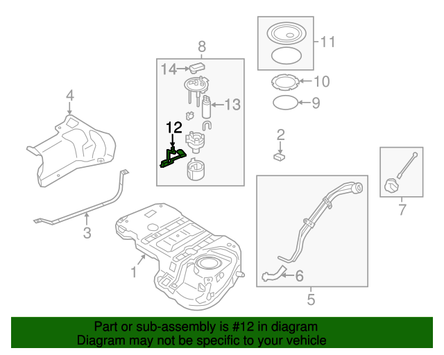 94460-4Z000 - Fuel Gauge Sending Unit 2014-2015 Kia Sorento | Kia.Parts ...