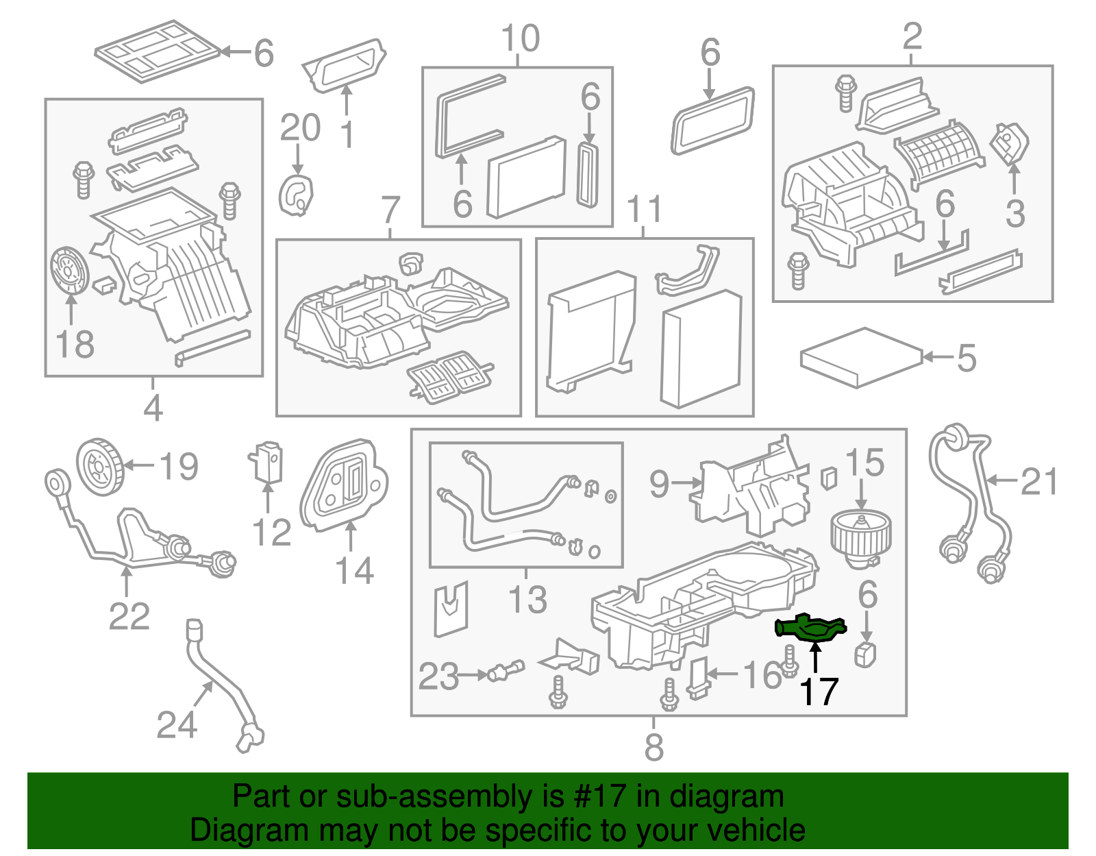 2012-2022 GM Lower HVAC Blower Case 95018015 GM | GMPartsDirect.com