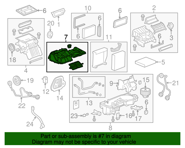 2012-2022 Chevrolet Air Conditioning Evaporator and Blower Case ...