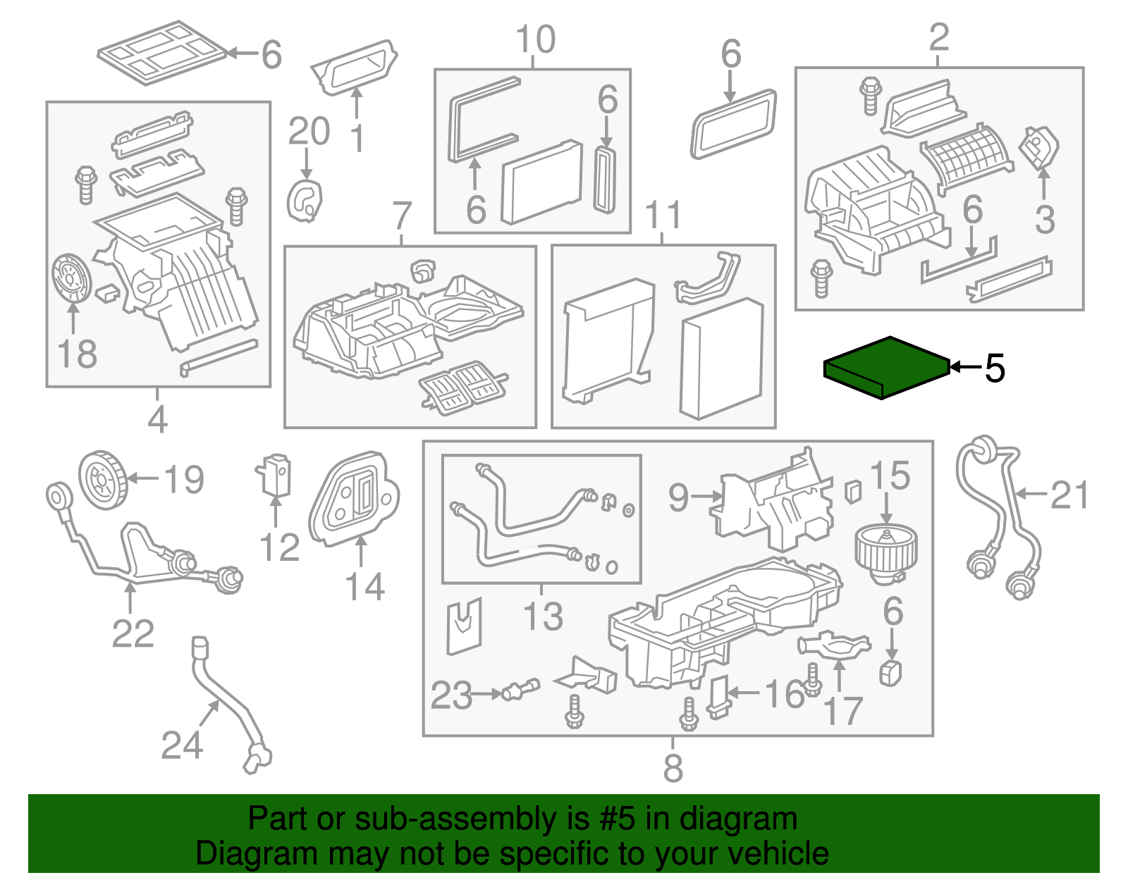 2011-2020 GM Cabin Air Filter (TSB) 13271190 GM | GMPartsDirect.com