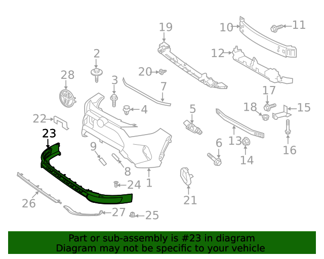 52411-42909 - Bumper Guard - 2021-2023 Toyota RAV4 Prime | OEM Parts To You