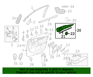213-720-60-12 - Door Trim Molding 2021-2023 Mercedes-Benz | Mercedes ...