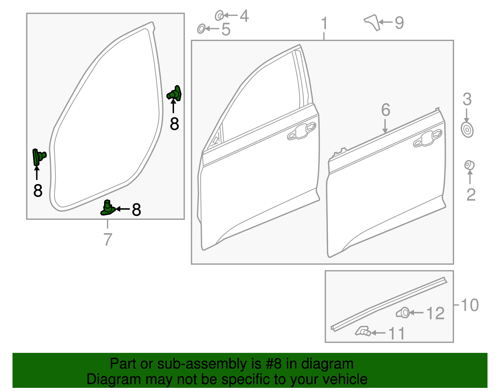 2012-2024 Honda Door Weather-Strip Clip 91568-TR0-003 | hondapartswd