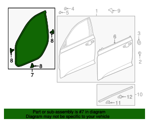 72350-TVA-A01 - Door Seal 2018-2024 Honda Accord | AutoNation Parts