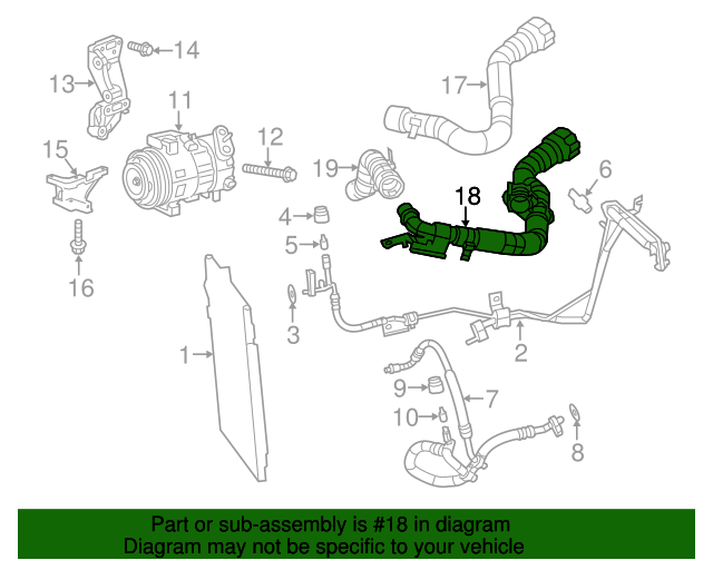 68197197AB - Hose - 2013-2016 Dodge Dart | Mopar Parts Canada