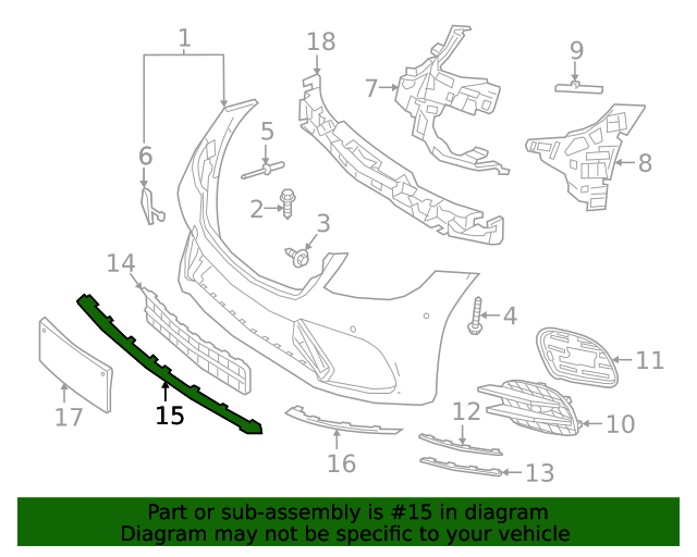 2018-2020 Mercedes-Benz Trim Bar 222-885-76-00 | Mercedes-Benz Parts Depot