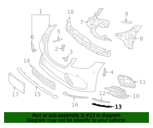 222-885-39-01 - Grille Molding 2018-2020 Mercedes-Benz ...