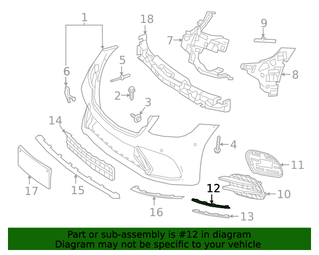2018-2020 Mercedes-Benz Outer Grille Trim 222-885-36-01 | MB Parts Center