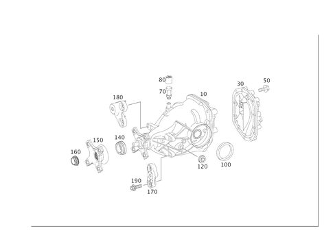 Rear Axle Housing with Differential for 2014 Mercedes-Benz S 550 ...