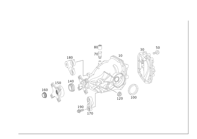 222-350-98-00 - Rear Axle Differential 2014-2017 Mercedes-Benz ...