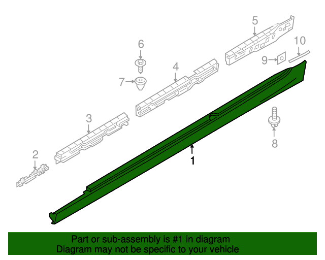 51778073133 - 2017-2022 BMW Rocker Molding (51-77-8-073-133) | BMW of ...