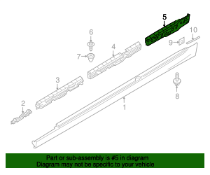 51-77-7-387-348 - Rocker Panel Molding Reinforcement 2017-2022 BMW ...