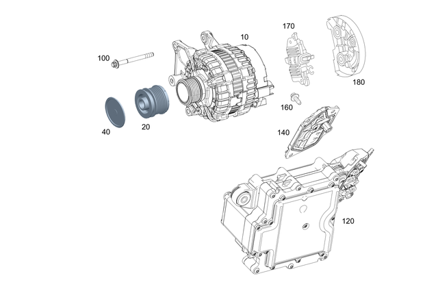 264-906-23-00 - Starter Alternator 2019-2025 Mercedes-Benz | Mercedes ...