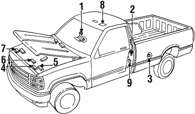 1994 GM Vehicle Emission Control Information Label 12550883 GM ...