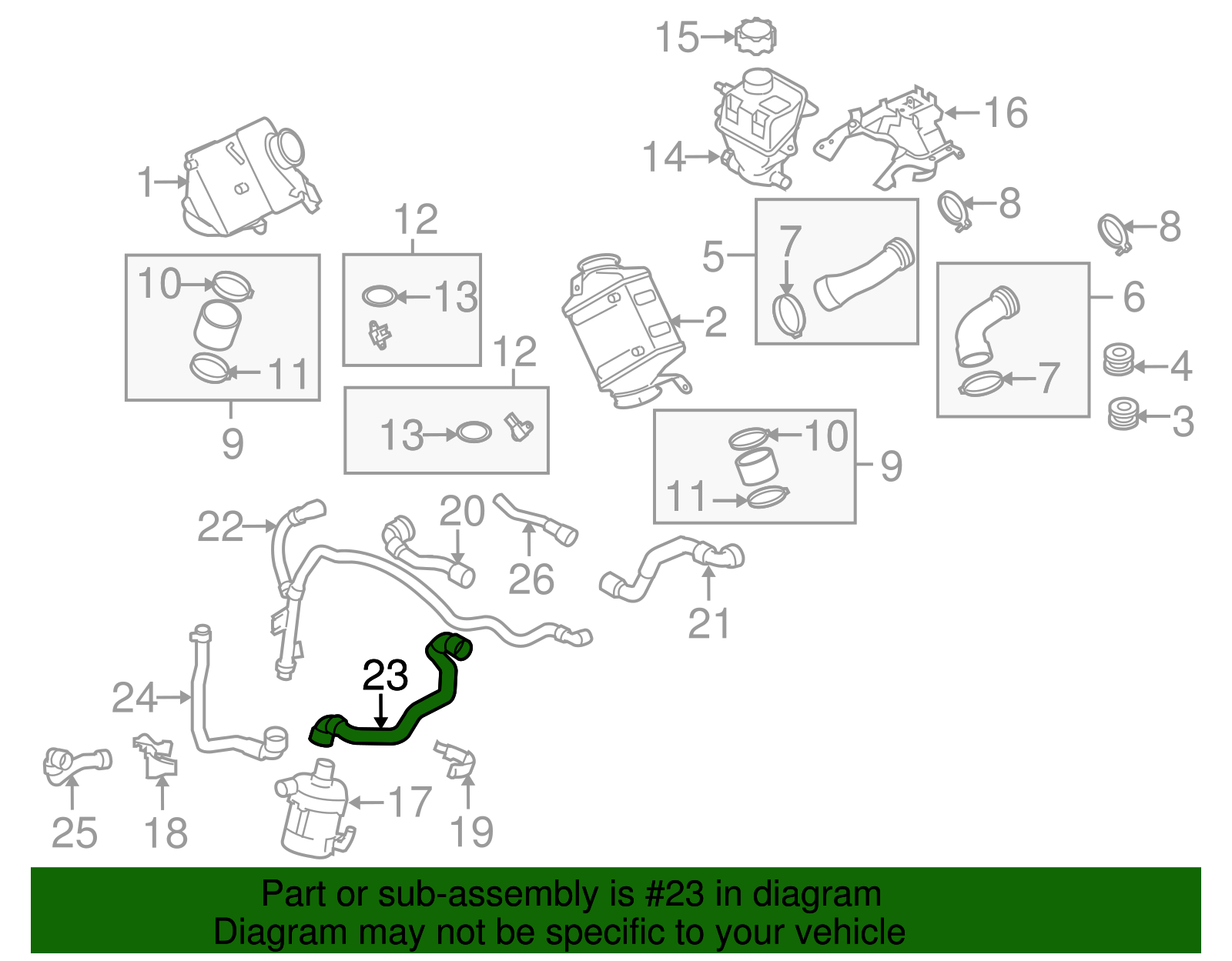 2008-2018 BMW Coolant Hose 17127576379 | OEM Parts Online