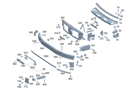 Front Reinforcement and Radiator Support for 2024 Mercedes-Benz C 300 ...