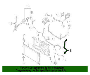 2004-2009 Mazda 3 OEM NEW 2004-09 Mazda 3 2.0L 2.3L Upper Hose Rear ...