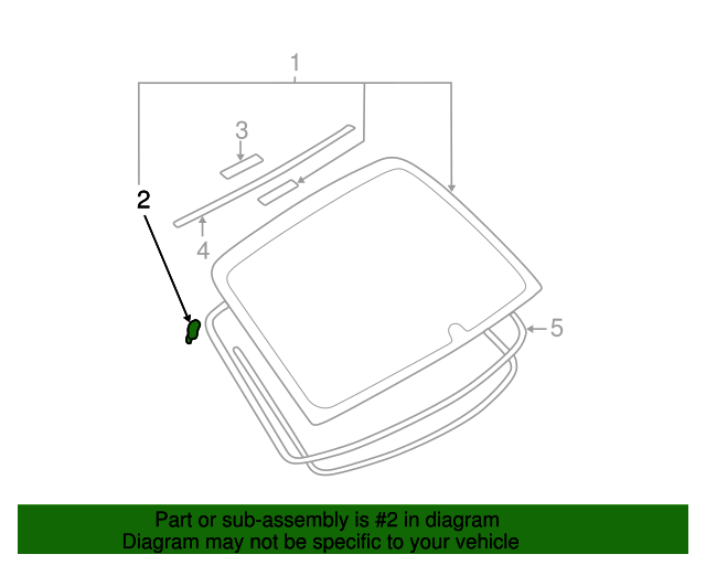 1995-2007 Subaru Glass Pin 65132AC000 | QuirkParts