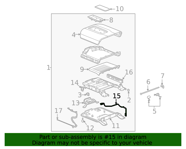 2021-2024 GM (Replaces 85120801) Front Floor Console Compartment Lamp ...