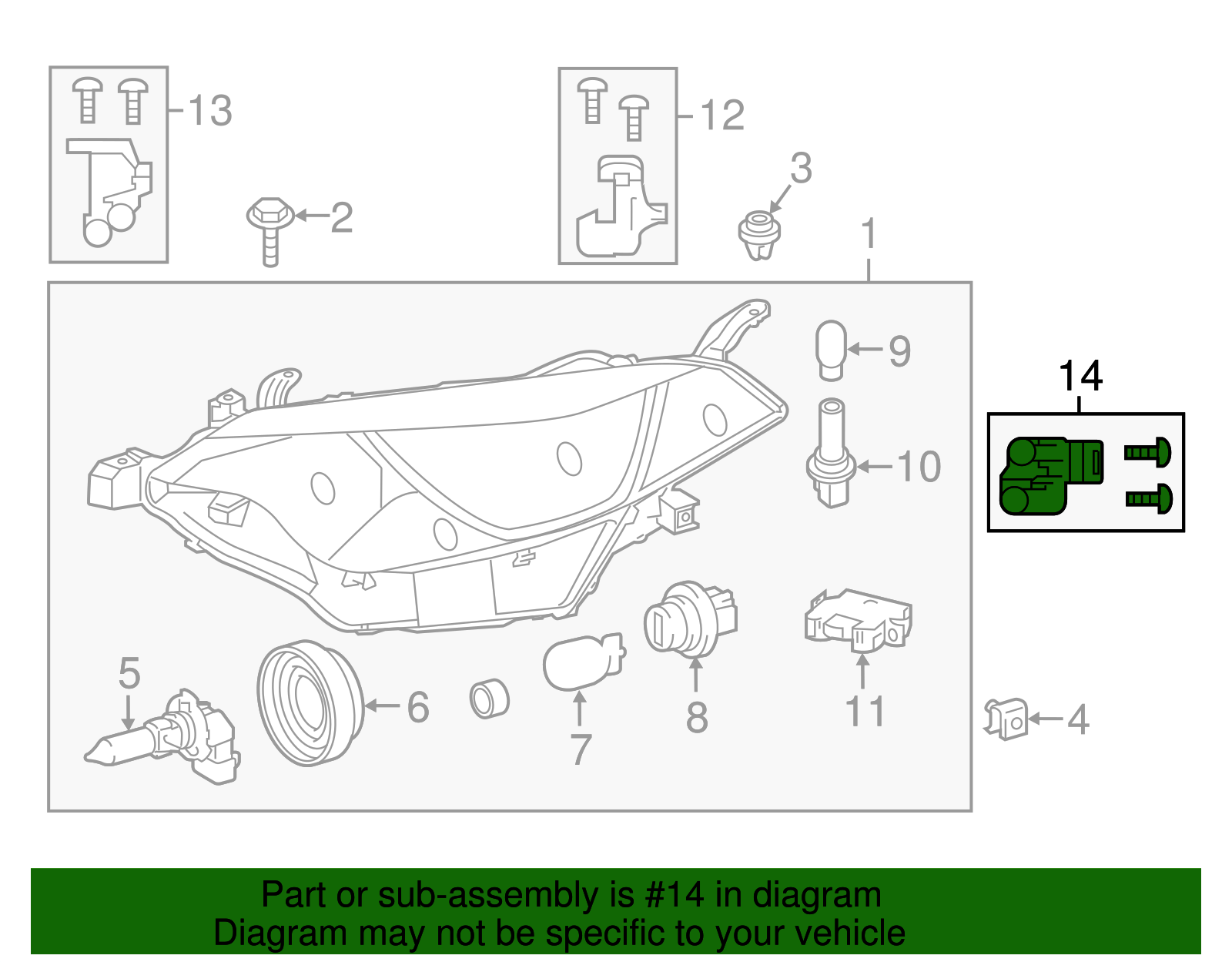 Genuine Toyota Repair Bracket part# 81193-02080 for 2014-2016 Toyota ...