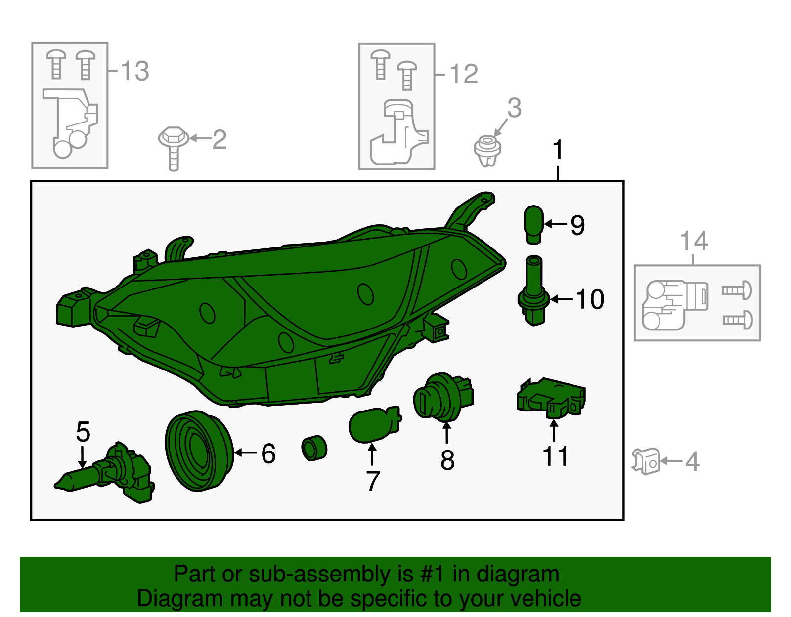 81150-02E60 - Headlamp Assembly - 2014-2016 Toyota Corolla | Toyota ...