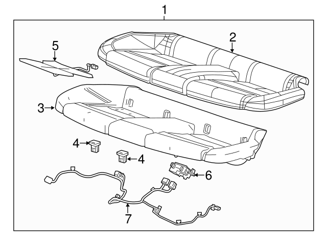 23231983 GM Very Light Cashmere Rear Seat Cushion Cover | GM Parts Store