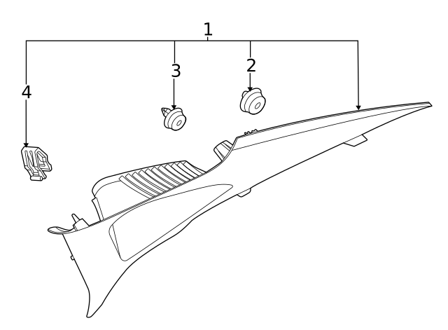 85860-L0000-YTH - Quarter Pillar Trim - 2020-2022 Hyundai Sonata ...