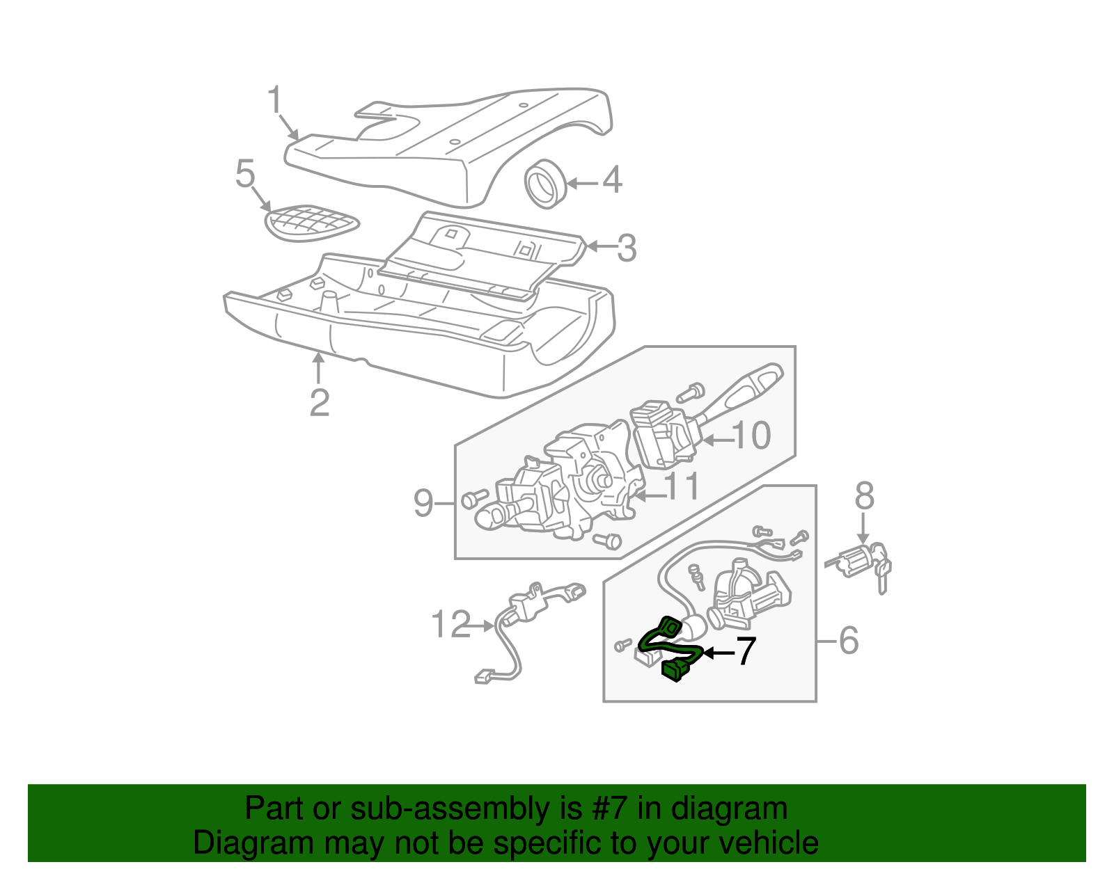 1997-2004 Mitsubishi Montero Sport Ignition Switch MR123396 | OEM Parts ...