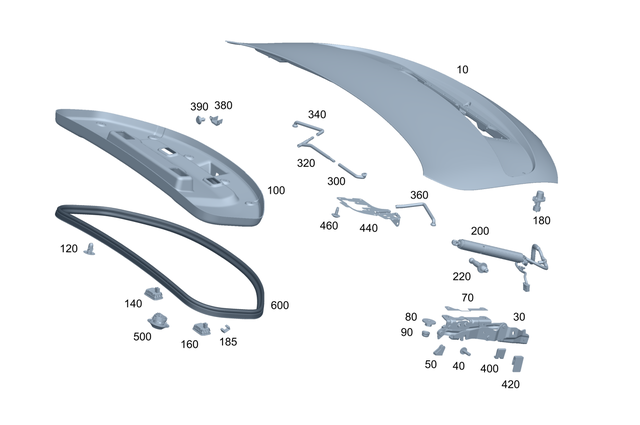 232-750-24-00 - Hinge Bracket 2023-2024 Mercedes-Benz | Mercedes-Benz ...