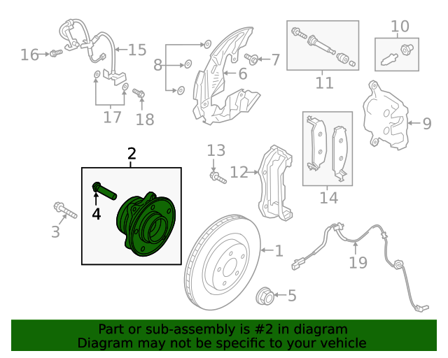 LB5Z-1104-E - Hub Assembly 2020-2024 Ford | Ford Parts Connect