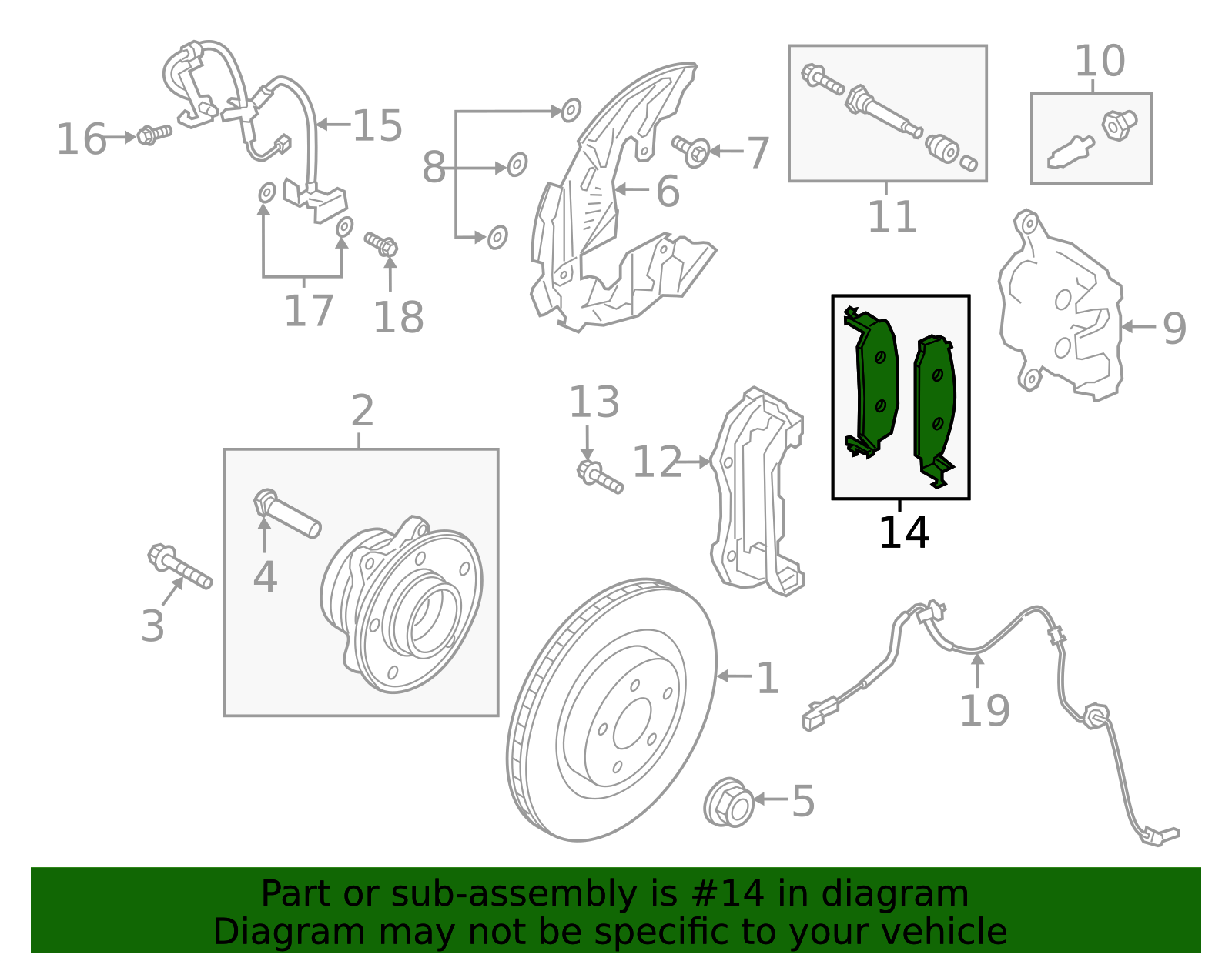 2020-2025 Ford | Kit - Brake Lining Front | L1MZ-2001-E | Walls' Ford Parts