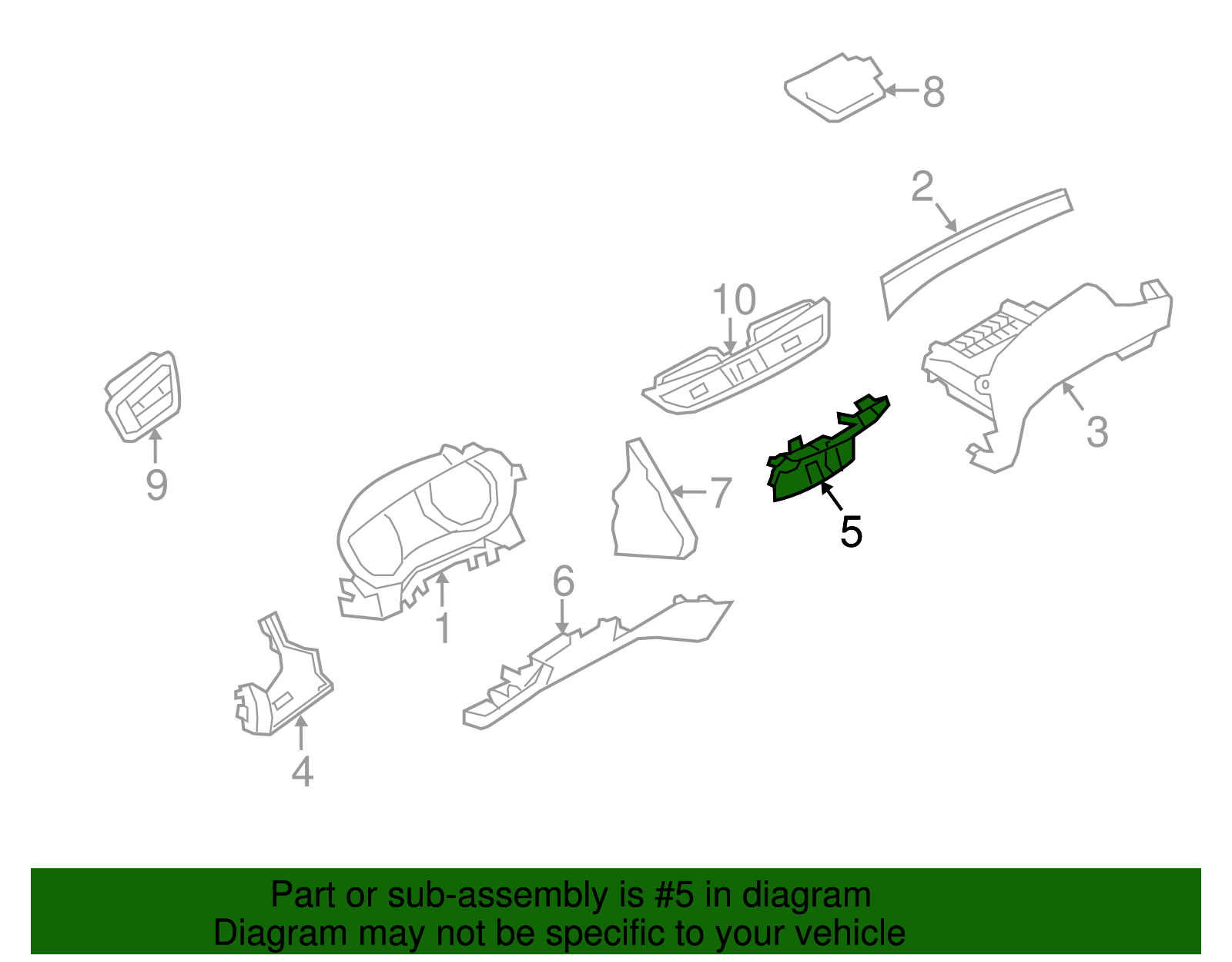 2019-2023 Nissan Center Panel 68104-7FW0A | Nissan RVA