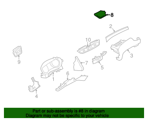 2017-2020 Nissan Vent Grille 68760-6MA0A | Bill Kay Nissan Parts