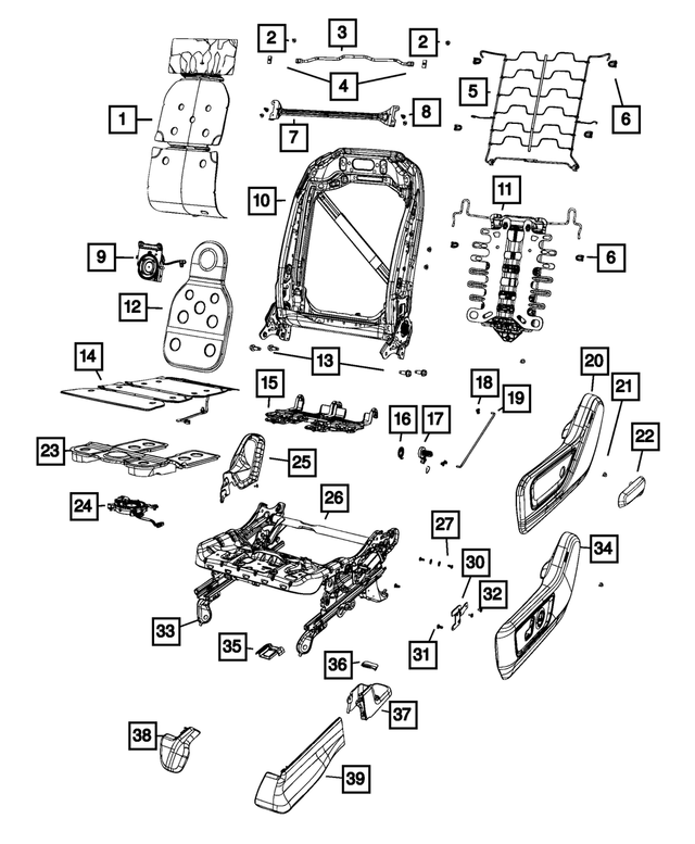 2022 Ram 1500 Front Seat Shield 6VF071X7AB | Mopar Estores