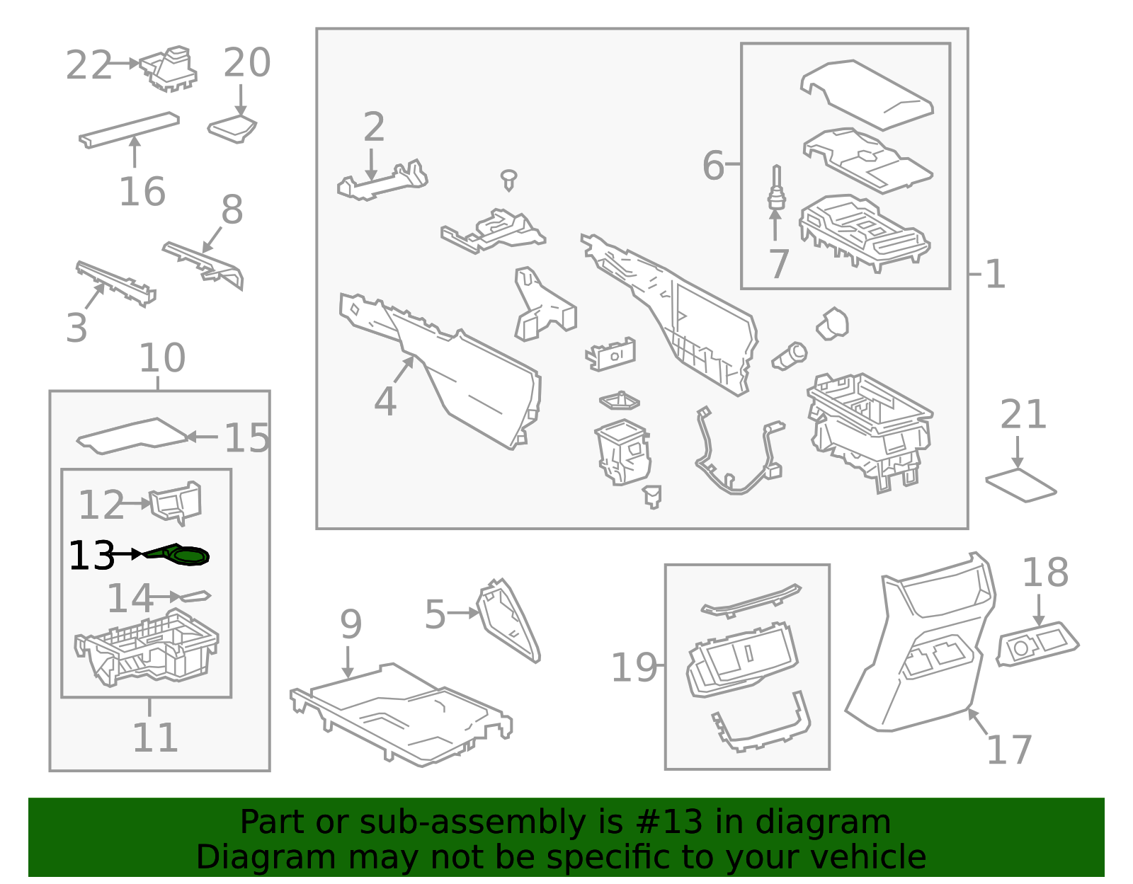 58836-06010 - Console Mat 2019-2023 Lexus | AutoNation Parts