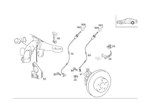 Rear Axle Wiring for 2004 Mercedes-Benz SL 500 | Mercedes-Benz USA Parts