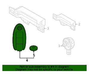 2023-2025 Nissan Keyless Entry Transmitter 285E3-6LY5E | Nissan Parts OEM